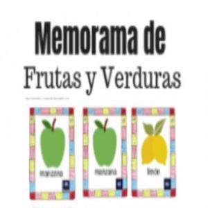 MEMORAMA DE FRUTAS Y VERDURAS - Memorias - Juego educativo ...