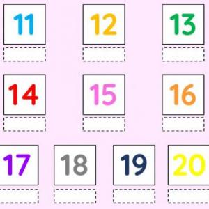 11 al 20 - Memorias - Juego educativo - Matemáticas - Mobbyt