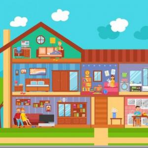 Parts of the house Kinder - Memorias - Juego educativo - Idiomas - Mobbyt