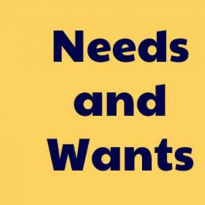 Needs and Wants - Coincidencias - Juego educativo - Idiomas - Mobbyt