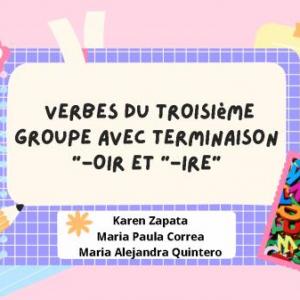 Verbes du troisième groupe: -OIR, -IRE - Duchazos - Juego educativo ...