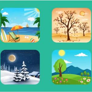The seasons of the year - Memorias - Juego educativo - Idiomas - Mobbyt