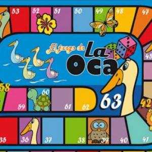 Idiomas: juego de la oca - colours, school objects, numbers