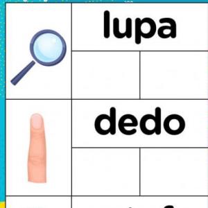 Me divierto con las palabras - Memorias - Juego educativo - Lengua - Mobbyt