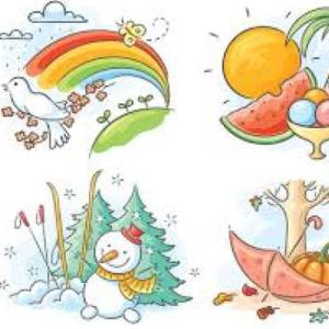 Idiomas: The weather and seasons - Elementary Vocabulary 5C - weather - seasons