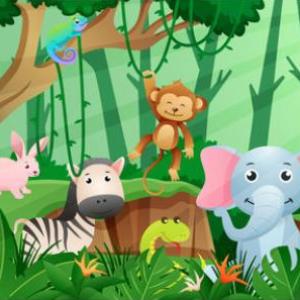 LOS ANIMALES DE LA SELVA - Duchazos - Juego educativo - Biología - Mobbyt